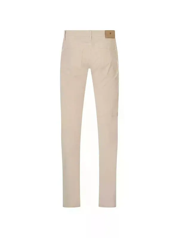 PT TORINO Chino Pants With Logo Patch - Neutrals