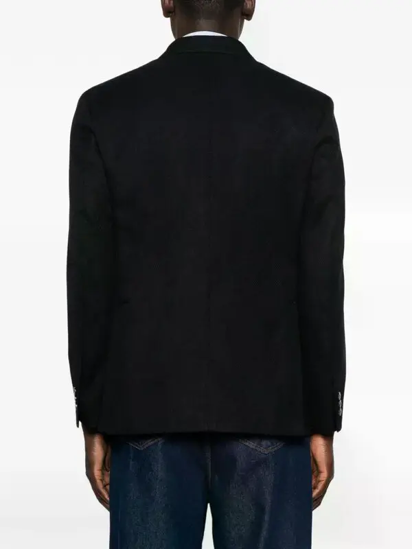 Canali Double-breasted Peaked-lapel Blazer - Black