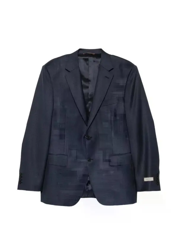 Canali Pocket Micro-check Suit - Blue