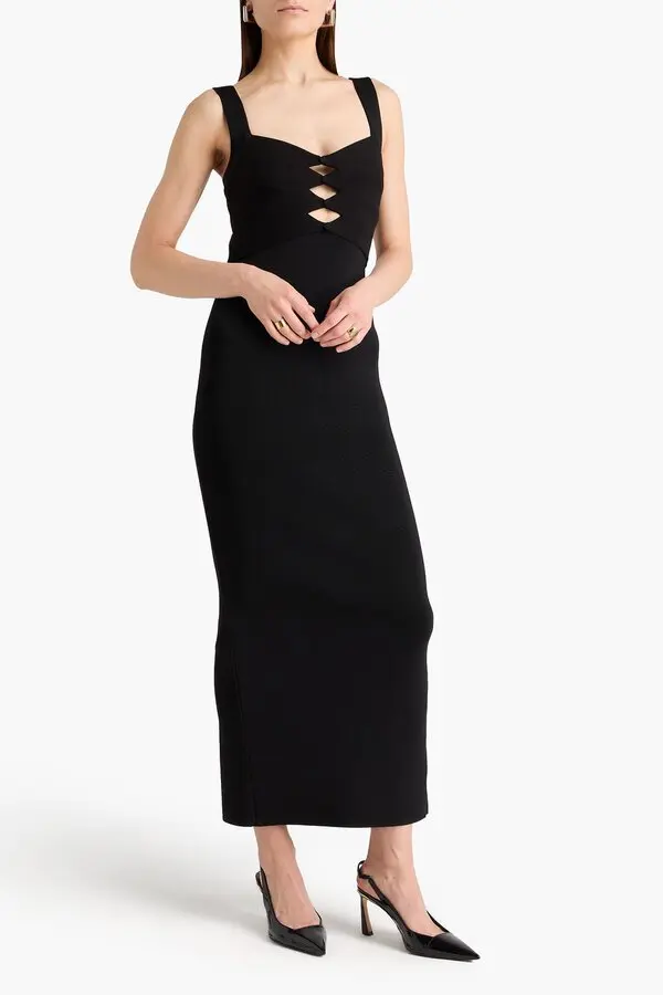 Herve Leger Alessia Cutout Bandage Gown - Black