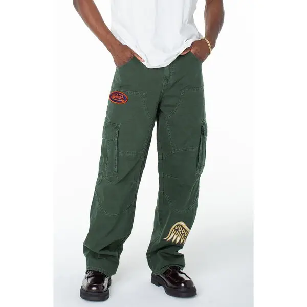 VON DUTCH Baggy Straight Flying Eyeball Cargo Hunter Pant