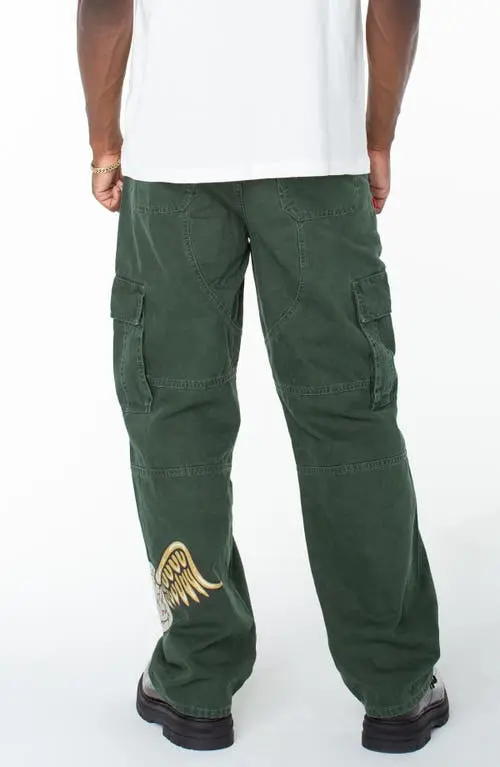 VON DUTCH Baggy Straight Flying Eyeball Cargo Hunter Pant