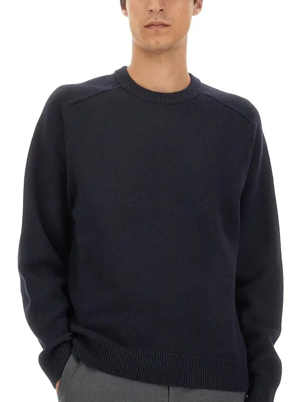 Theory Wool Jersey Pullover - Blue
