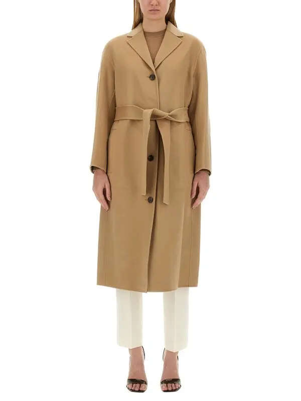 Theory Belted Coat - Beige