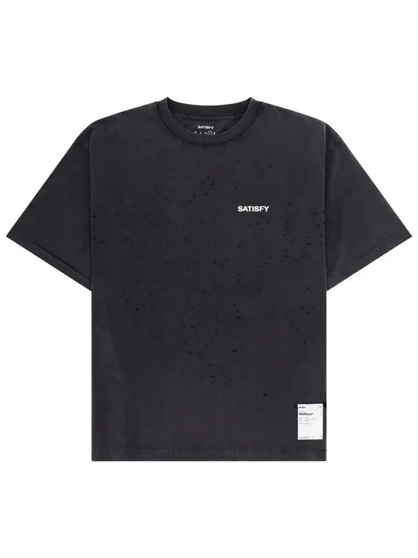 Satisfy T-shirt Con Logo - Black