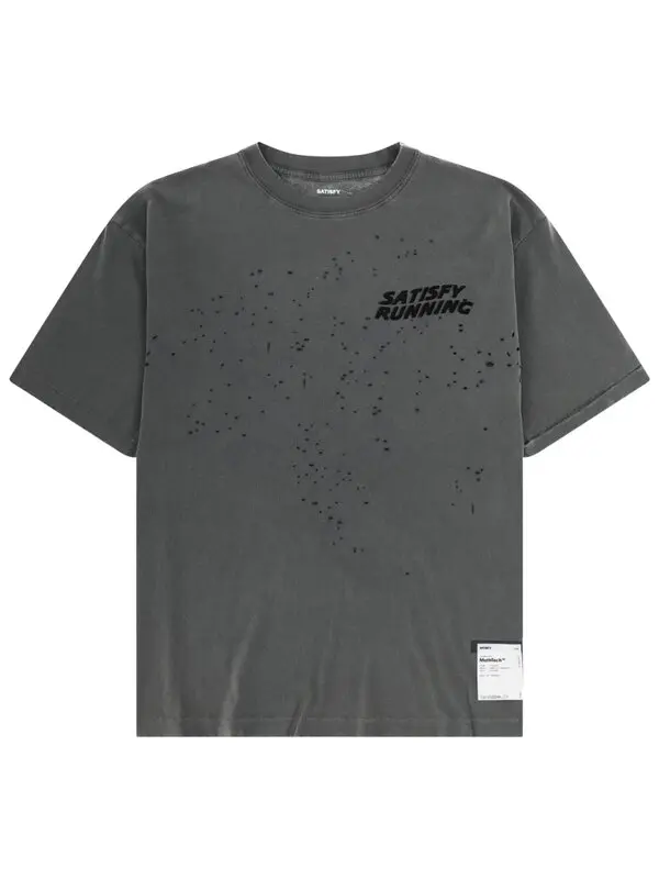 Satisfy T-shirt Con Logo - Grey