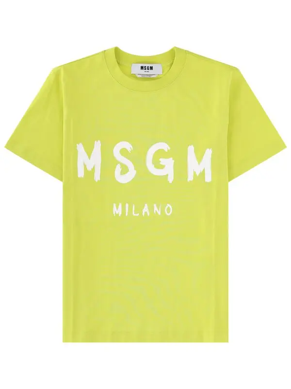 MSGM Logo T-shirt - Yellow