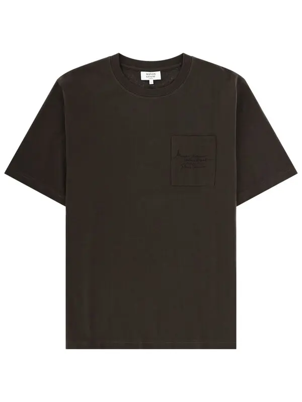 Maison Kitsuné T-shirt "poetic Script - Brown
