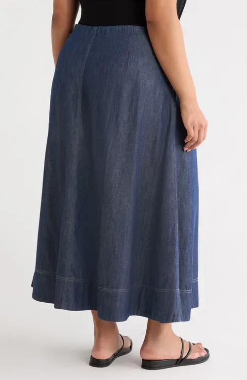 Eileen Fisher A-line Organic Cotton Midi Skirt