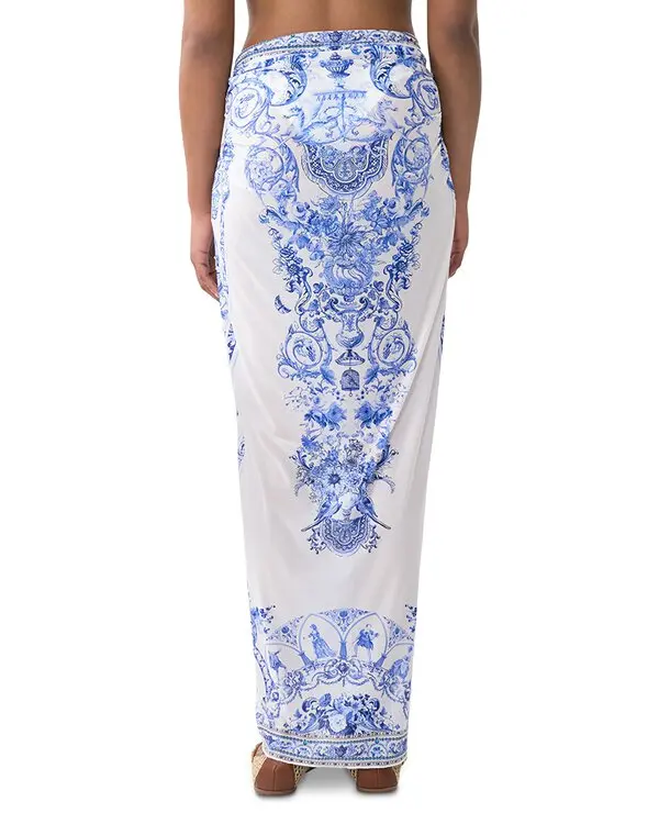 Camilla Multi Wear Long Sarong Swim Cover-up - Ceramic Panoramic