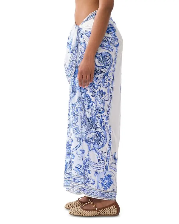 Camilla Multi Wear Long Sarong Swim Cover-up - Ceramic Panoramic
