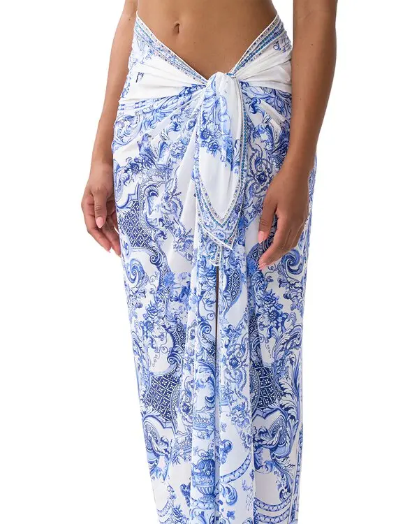 Camilla Multi Wear Long Sarong Swim Cover-up - Ceramic Panoramic