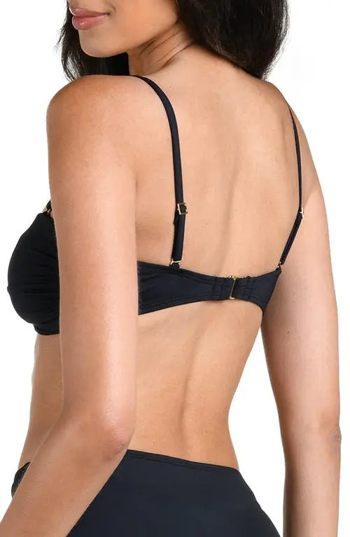 La Blanca Island Goddess Bandeau Bikini Top - Black