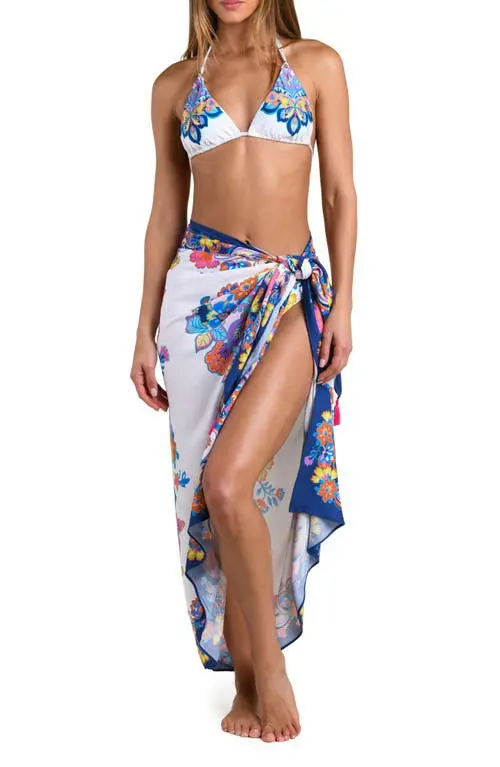 SUNSHINE 79 Butterfly High Cover-up Sarong - White Multi