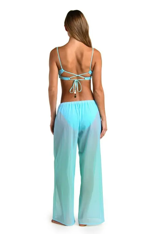 SUNSHINE 79 Ombré Illusions Sheer Wide Leg Mesh Cover-up Pants