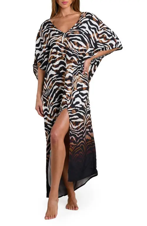 SUNSHINE 79 Nightlife Caftan - Brown Multi