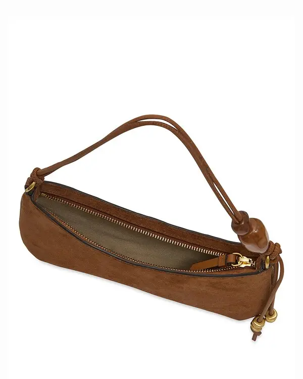 Rebecca Minkoff Reina Small Suede Shoulder Bag - Cocoa