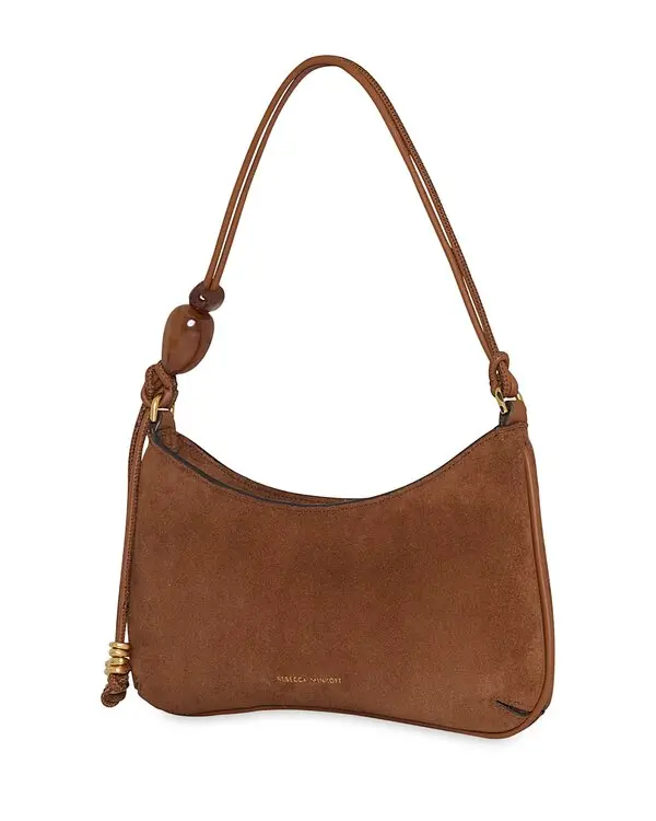 Rebecca Minkoff Reina Small Suede Shoulder Bag - Cocoa