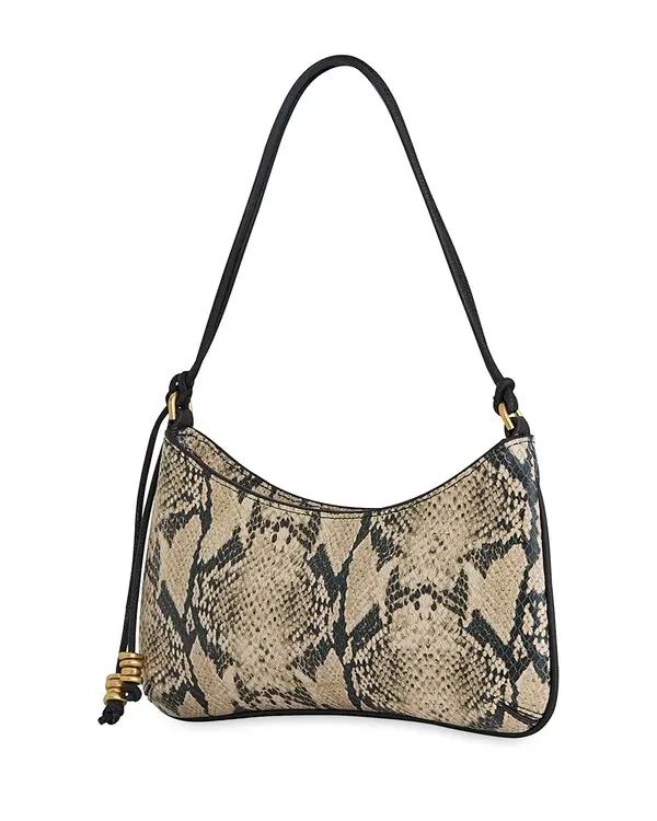 Rebecca Minkoff Reina Small Snake Embossed Leather Shoulder Bag - Oro Snake
