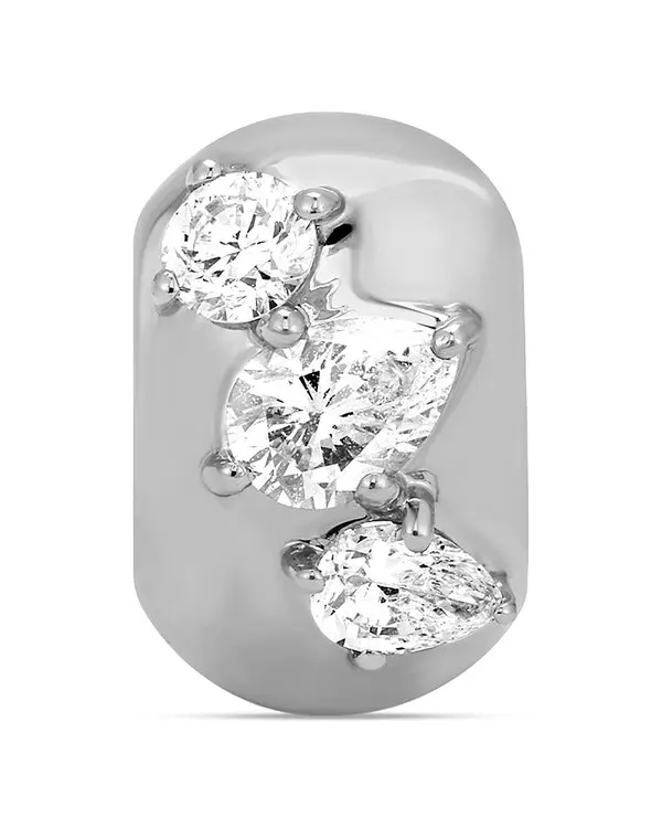 Adina Reyter Sterling Lab Grown Diamond Pear Cluster Pendant - Silver