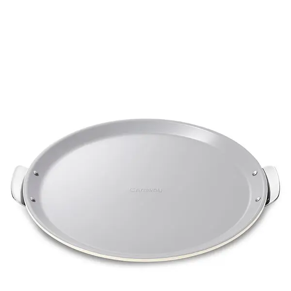 CARAWAY Ceramic Nonstick Large Pizza Crisper Pan - Cream