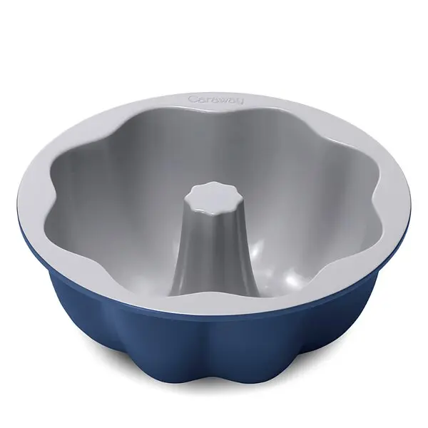 CARAWAY Ceramic Nonstick Fluted Cake Pan - Navy
