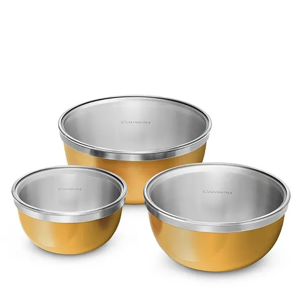 CARAWAY 3 Piece Mixing Bowl And Lid Set - Marigold