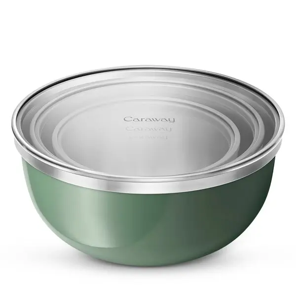 CARAWAY 3 Piece Mixing Bowl And Lid Set - Sage