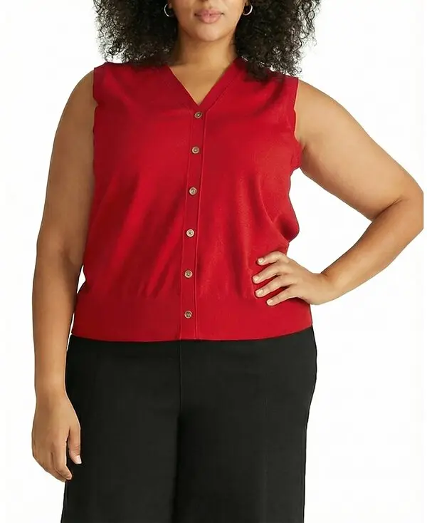 Universal Standard Savvy Fine Knit Cardigan Vest
