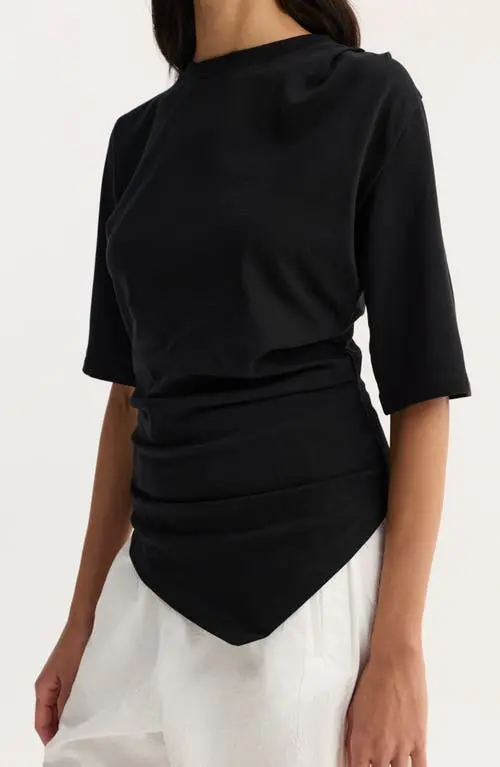 RÓHE Twisted Organic Cotton T-shirt - Black