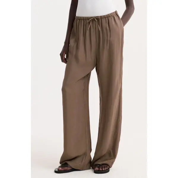 RÓHE Mini Check Relaxed Drawstring Pants
