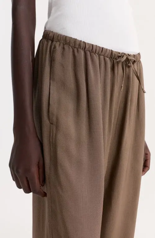 RÓHE Mini Check Relaxed Drawstring Pants