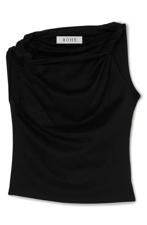 RÓHE Sculptural Cotton Top - Black