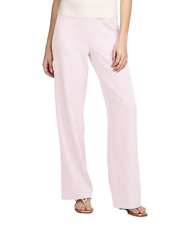 ELLE COLLECTION Woven Pant With Button Detail - Light Pink