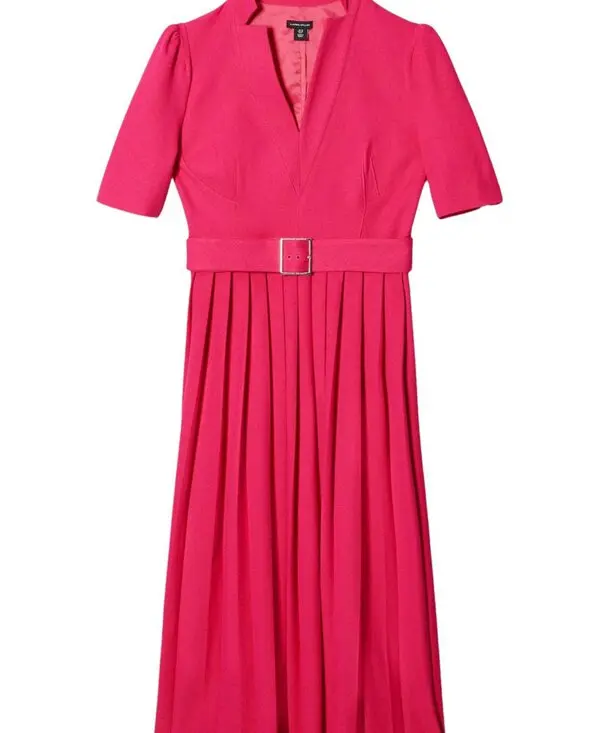 petite tailored structured crepe forever pleat midi dress Shop Petite Tailored Structured Crepe Forever Pleat Midi Dress Online in  Oman