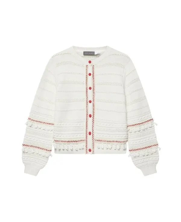 Mint Velvet Cotton Blend Tassel Cardigan