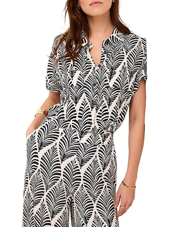 Mint Velvet Leaf Print Resort Shirt