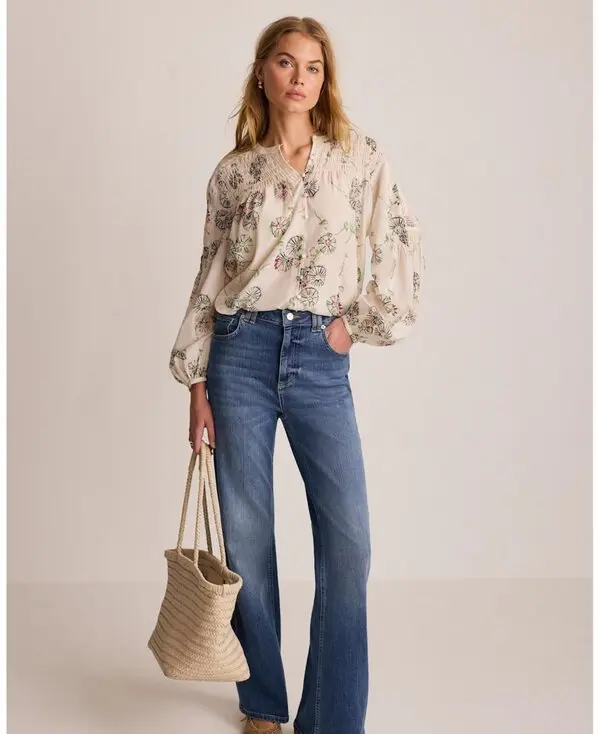 Mint Velvet Floral Smocked Blouse