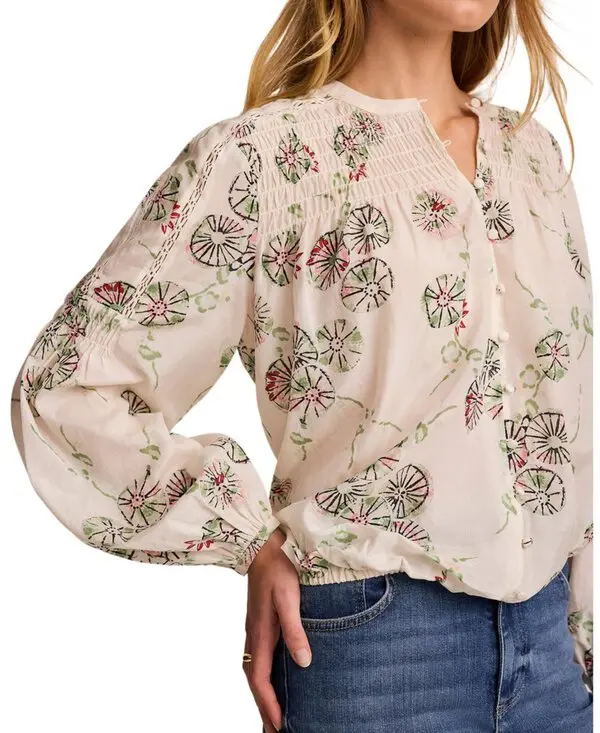 Mint Velvet Floral Smocked Blouse