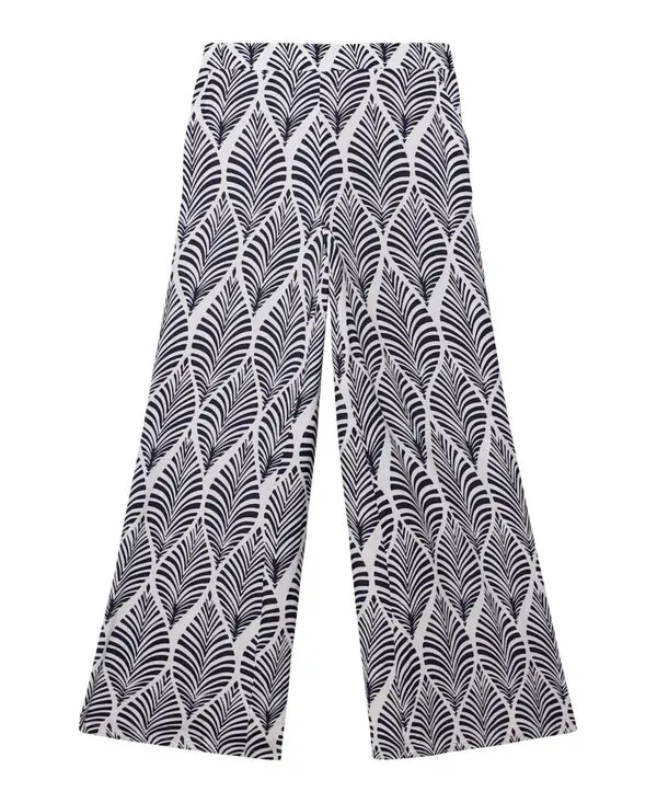 Mint Velvet Leaf Print Wide Leg Trousers