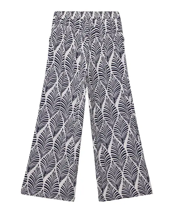 Mint Velvet Leaf Print Wide Leg Trousers
