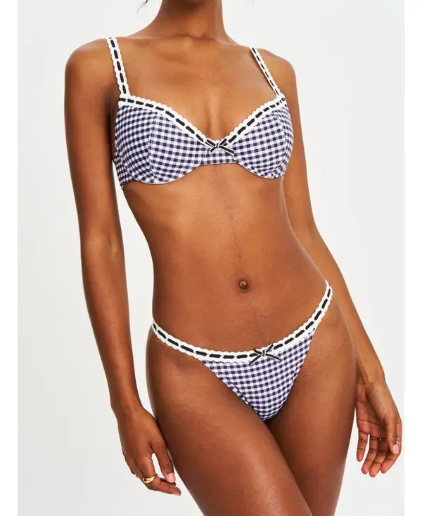 MISS CIRCLE NEW YORK Genevia Gingham Bikini Bottom