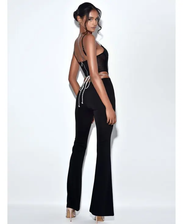 MISS CIRCLE NEW YORK Crystal Strap Corset Top
