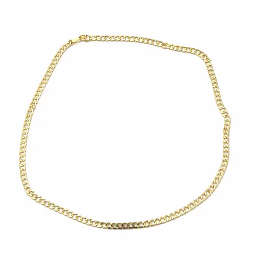 ANCONA JEWELRY 10k 3.2mm Curb Chain Necklace - Yellow Gold