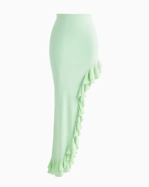 DODIEE Kelly Ruffle Midi Skirt