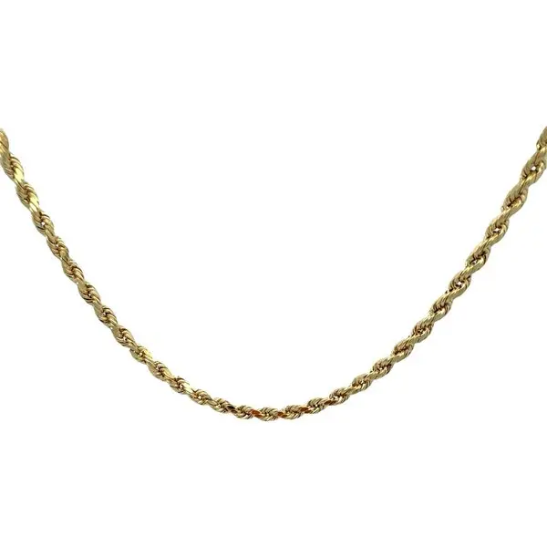 ANCONA JEWELRY 14k Diamond Cut Rope 4.3mm 24in Chain Necklace - Yellow Gold