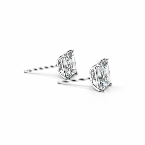 DONATELLO GIAN Sterling Crystal Square Stud Earrings - Silver