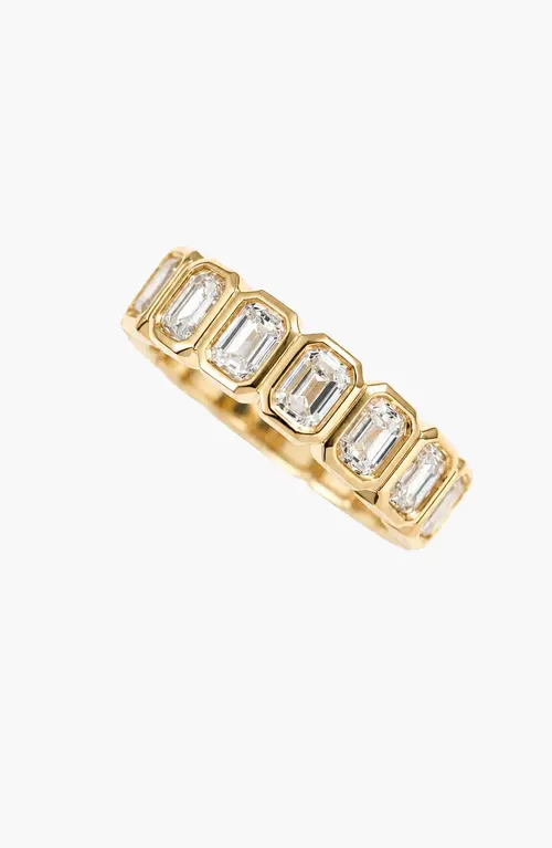 KELLERY Emerald-cut Cubic Zirconia Eternity Band In 18k Yellow Finish - Gold