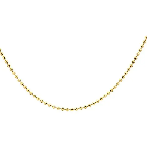 ANCONA JEWELRY 14k Diamond-cut Moon Chain Necklace - Yellow Gold