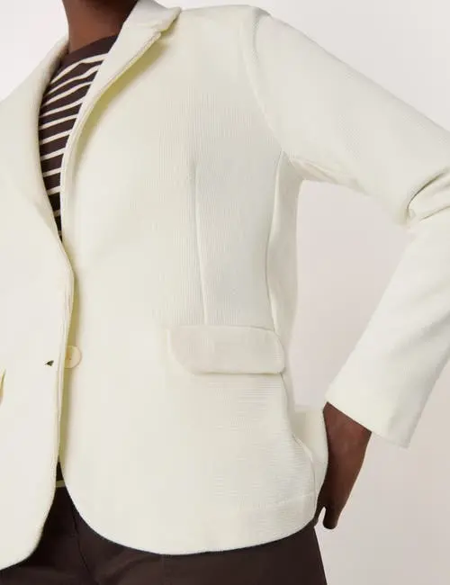 Whistles Slim Jersey Blazer - Ivory